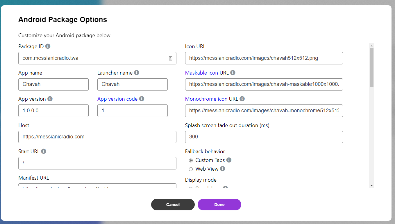 Issues with "splash screen" from Android app · Issue #1548 · pwa-builder/PWABuilder · GitHub
