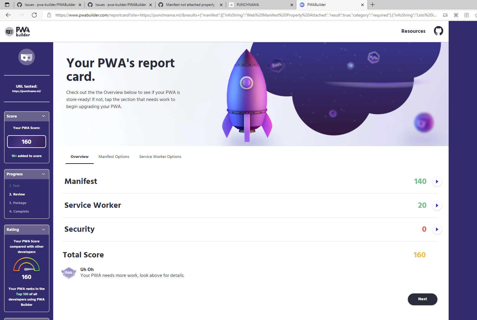 Manifest not attached properly · Issue #1947 · pwa-builder/PWABuilder · GitHub