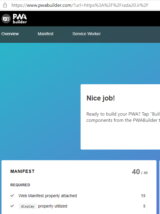 The manifest & SSL checks are broken · Issue #1063 · pwa-builder/PWABuilder · GitHub