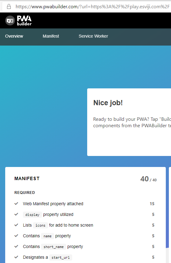 The manifest & SSL checks are broken · Issue #1063 · pwa-builder/PWABuilder · GitHub