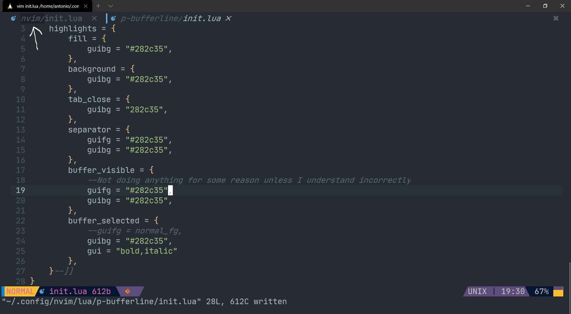 Highlight for free tab space · Issue #69 · akinsho/bufferline.nvim · GitHub