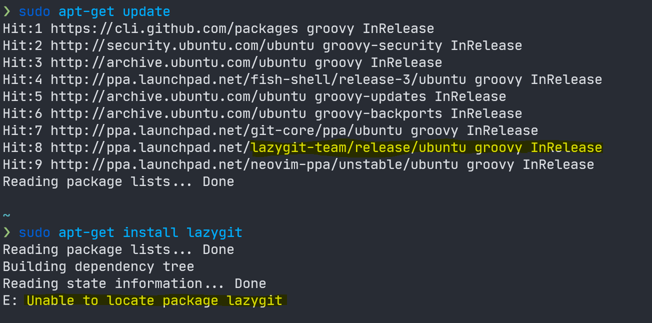 PPA not working for installation. Seems to be blank? · Issue #1248 · jesseduffield/lazygit · GitHub