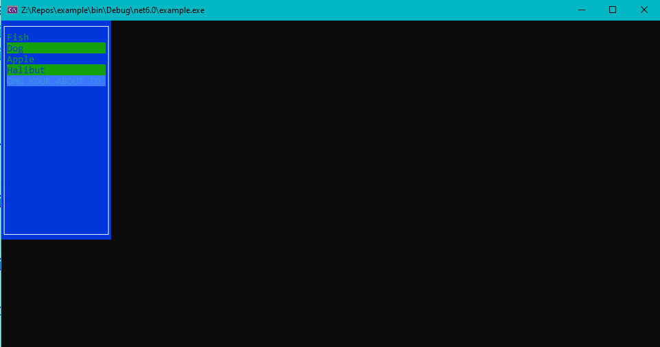 ListView items color · Issue #1577 · gui-cs/Terminal.Gui · GitHub
