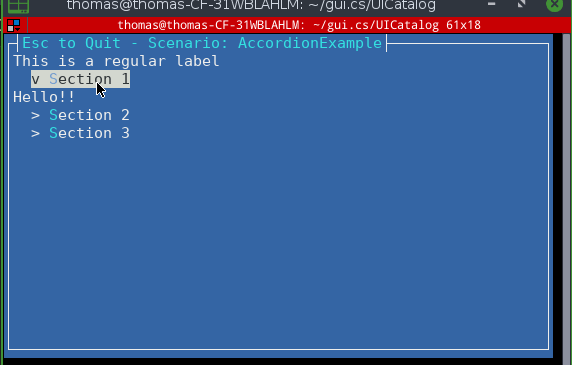 Accordion View · Issue #2711 · gui-cs/Terminal.Gui · GitHub