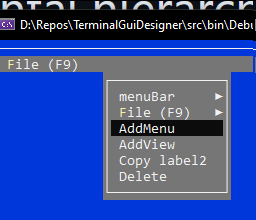 Improve menu layout for MenuBars · Issue #236 · gui-cs/TerminalGuiDesigner · GitHub