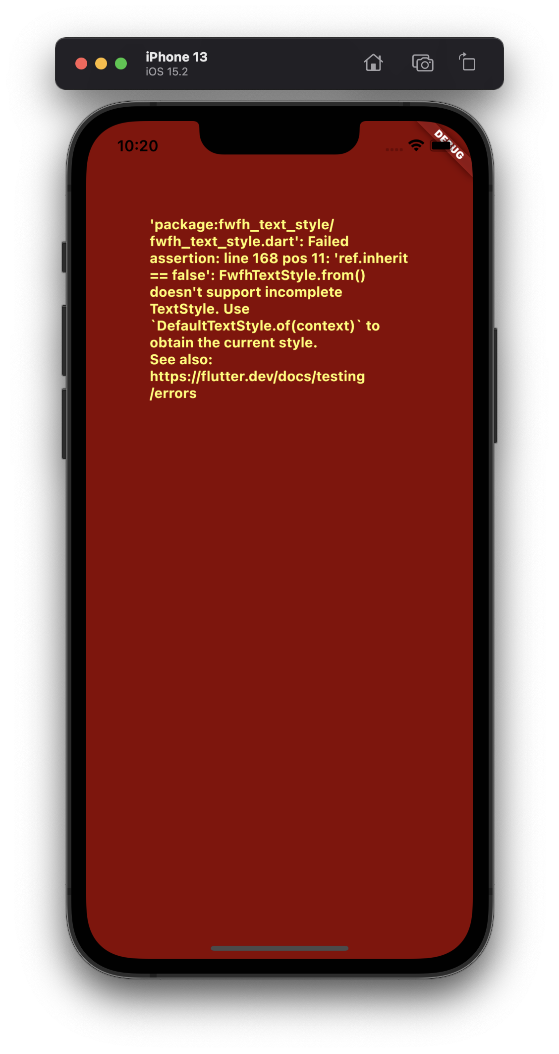 FwfhTextStyle doesn't support incomplete TextStyle · Issue #698 · daohoangson/flutter_widget ...