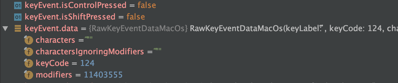 [macos] Modifier keys are not detected correctly (isShiftPressed, etc ...