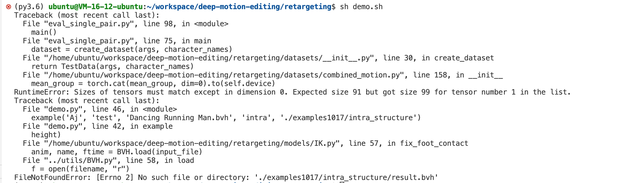 关于其它bvh文件retargeting的几个问题？ · Issue #228 · DeepMotionEditing/deep-motion-editing · GitHub