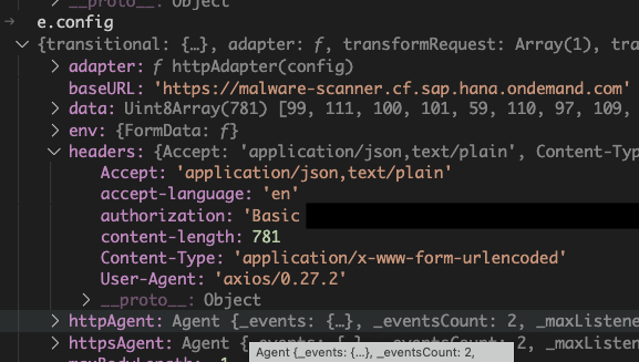 Error during request to remote service: \nRequest failed with status ...