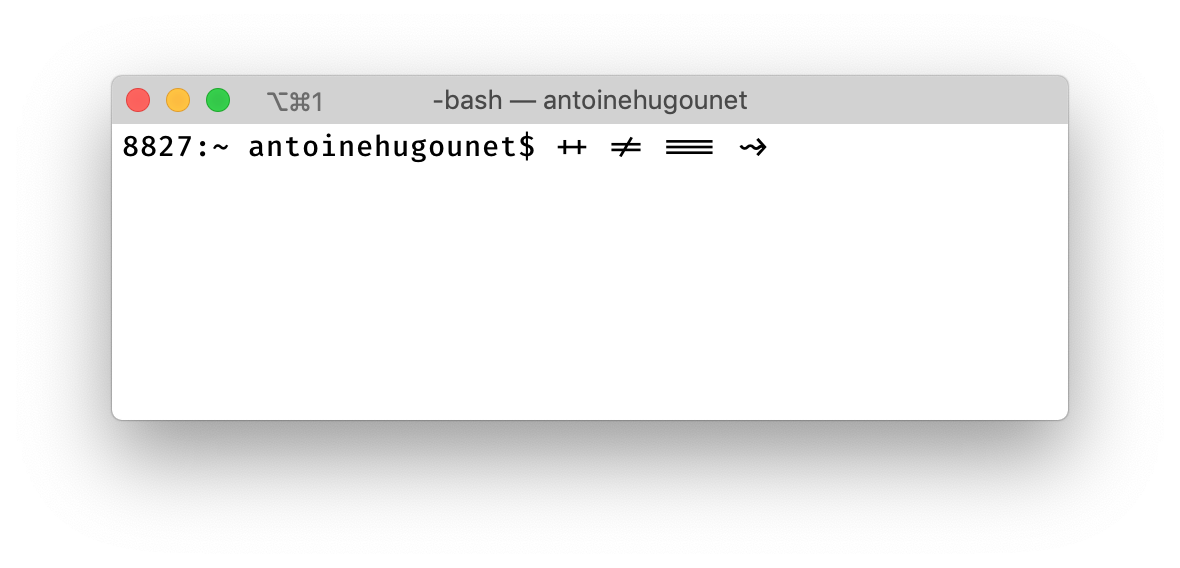 [bug] www ligature not rendering in iTerm 3.3.6 · Issue #870 · tonsky/FiraCode · GitHub