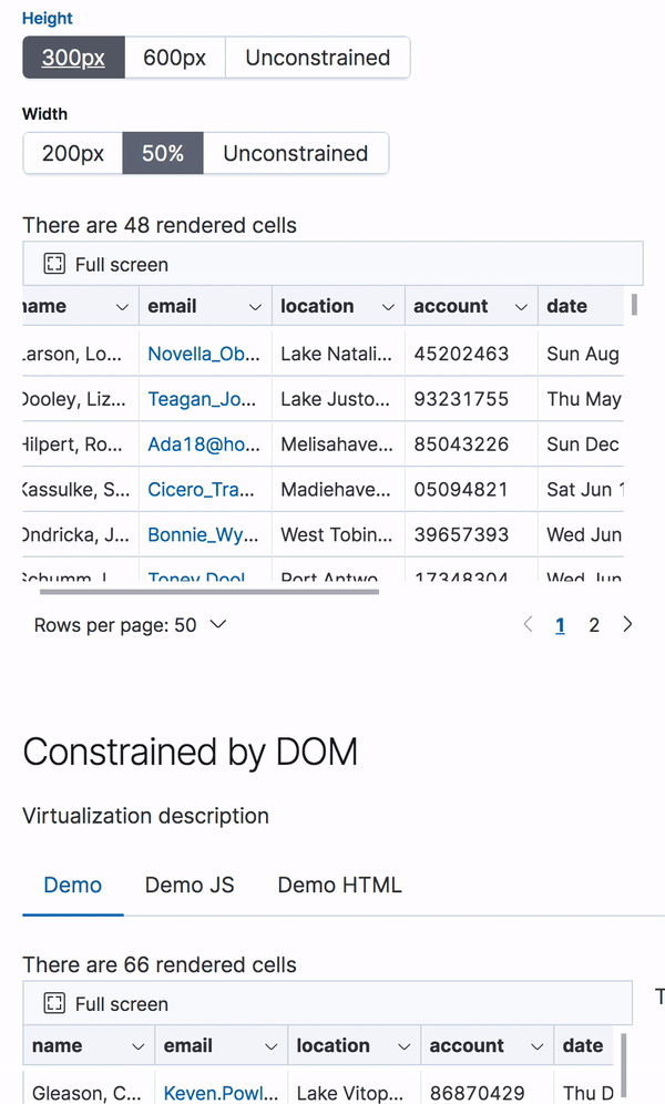 [EuiDataGrid] Fixed number of rows · Issue #4309 · elastic/eui · GitHub