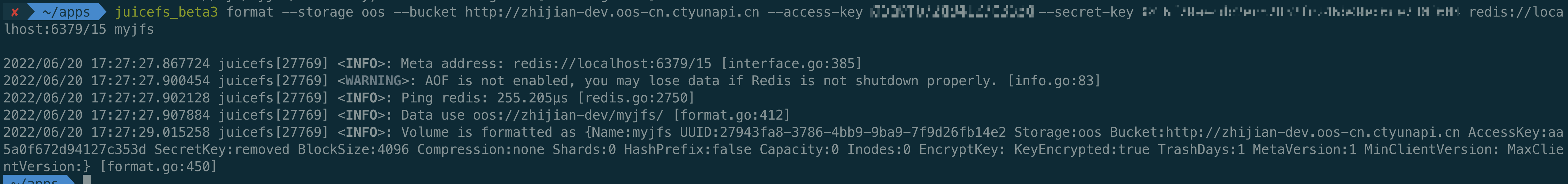 failed to create fs on oos · Issue #2277 · juicedata/juicefs · GitHub