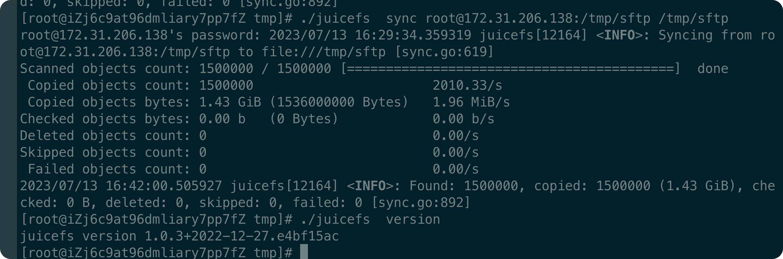 sftp: "Failure" (SSH_FX_FAILURE) · Issue #3332 · juicedata/juicefs · GitHub