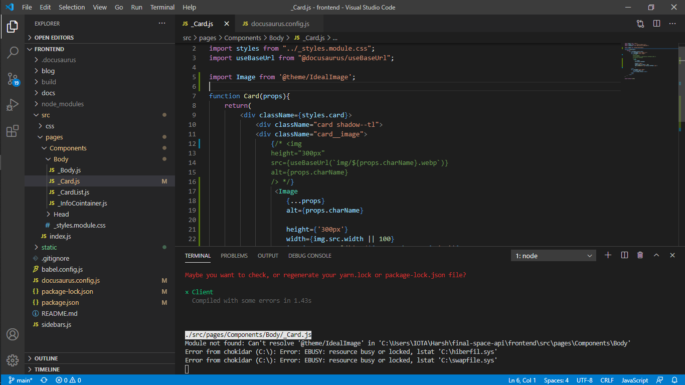 Why Importing Ideal Image Pulgin Is Giving Error As Module Not Found Tried Many Things But