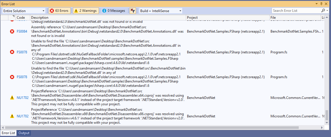 Unable to Build Solution · Issue #1267 · dotnet/BenchmarkDotNet · GitHub