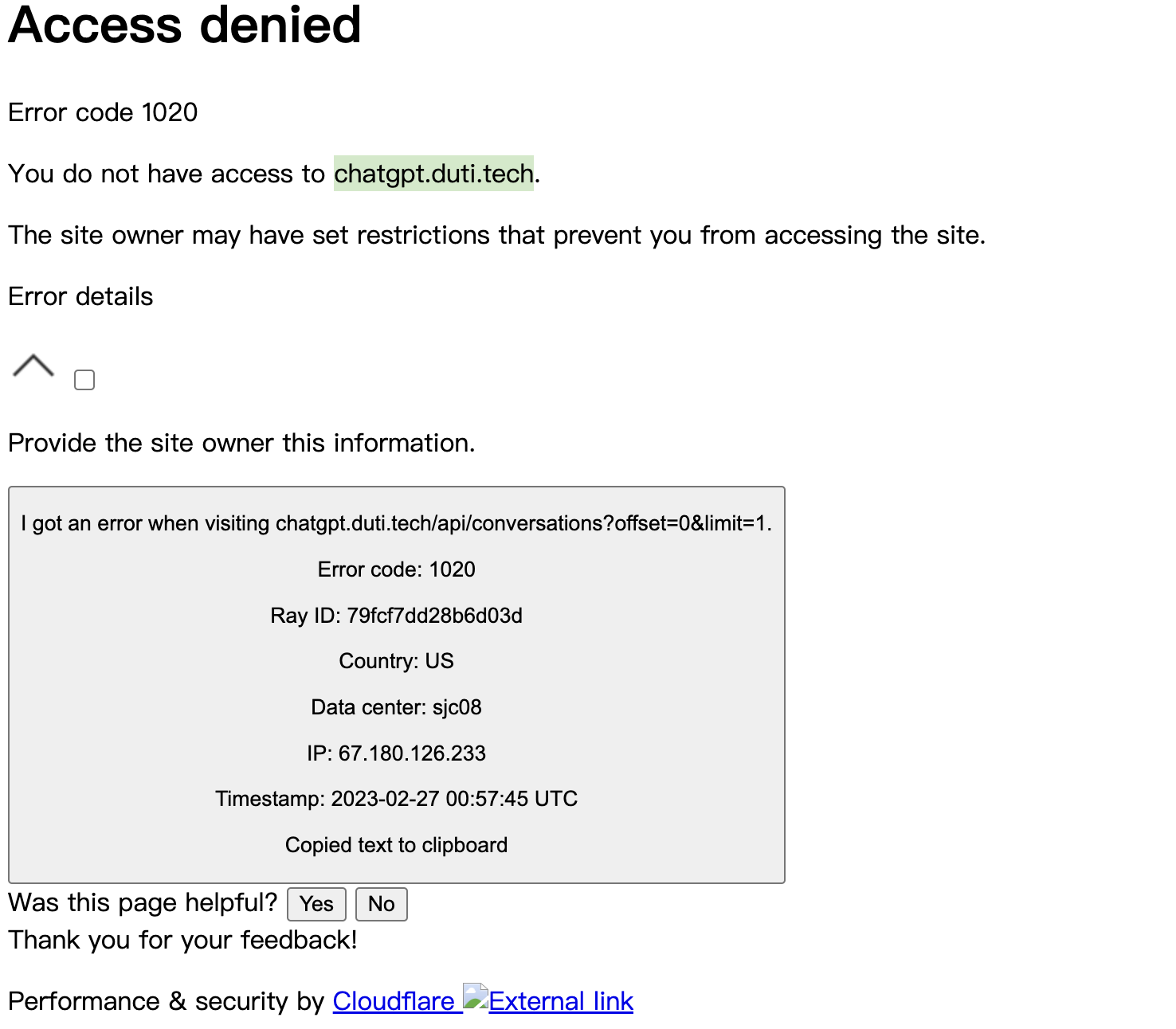 [Bug]: revChatGPT.V1.Error. It seems OpenAI blocks access to the chat history. · Issue #923 ...