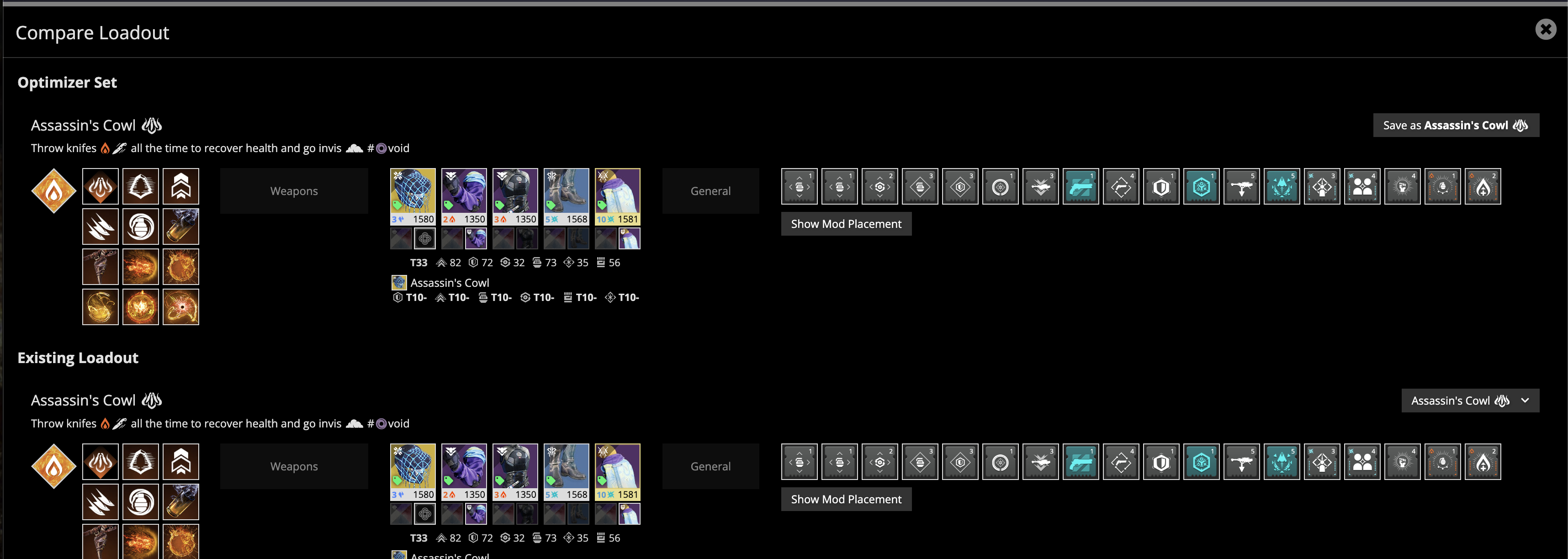 Wrong loadout shown in "compare loadouts" from optimizer · Issue #9018 · DestinyItemManager/DIM ...