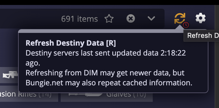 Refresh Button Error Message Went Away · Issue 9027 · Destinyitemmanagerdim · Github 