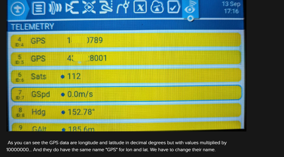 GPS telemetry variable names (lat/lon both named "GPS") · Issue #4062 · EdgeTX/edgetx · GitHub