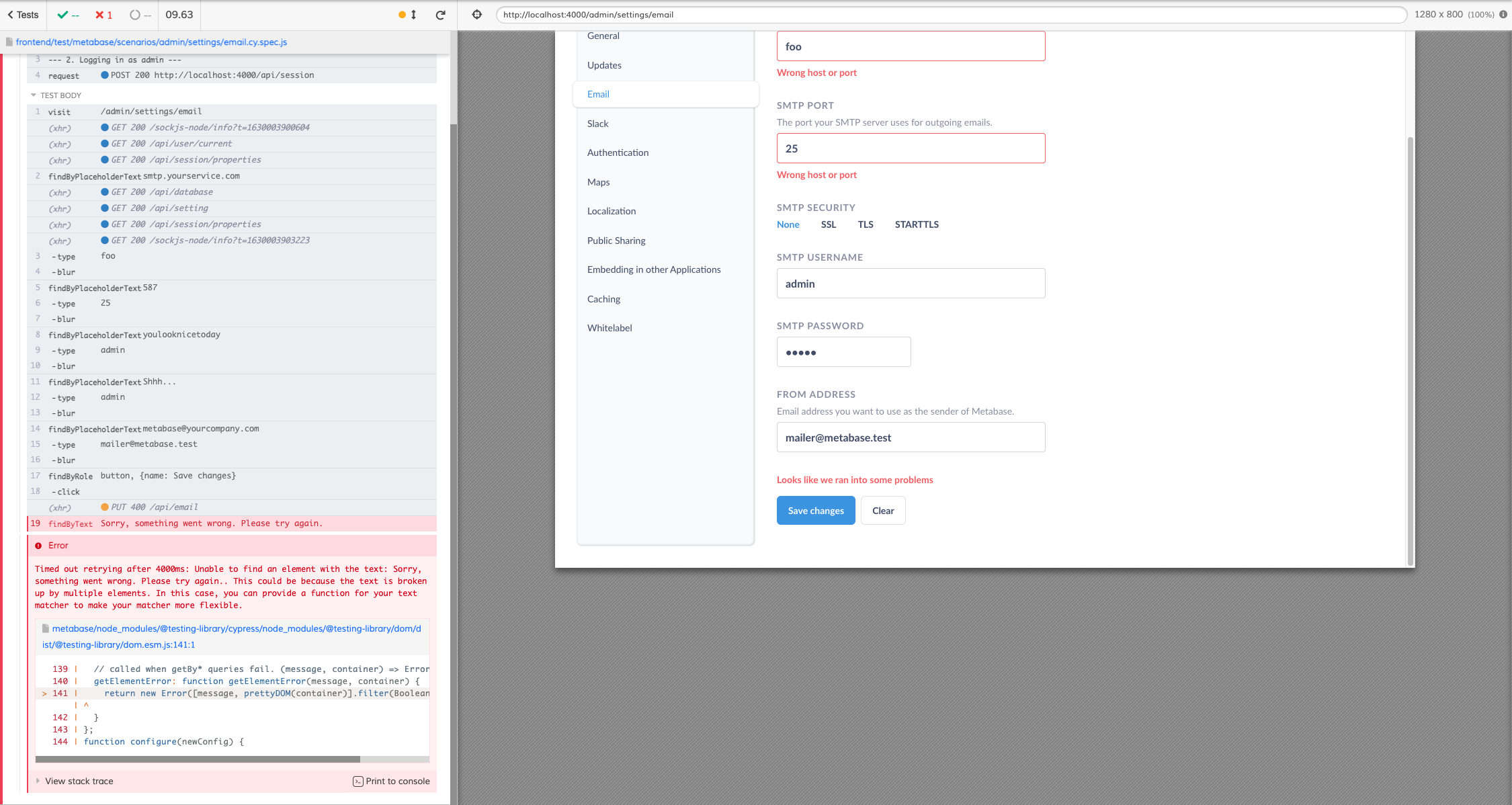 LDAP/Email settings gets cleared if validation fails · Issue #16226 · metabase/metabase · GitHub