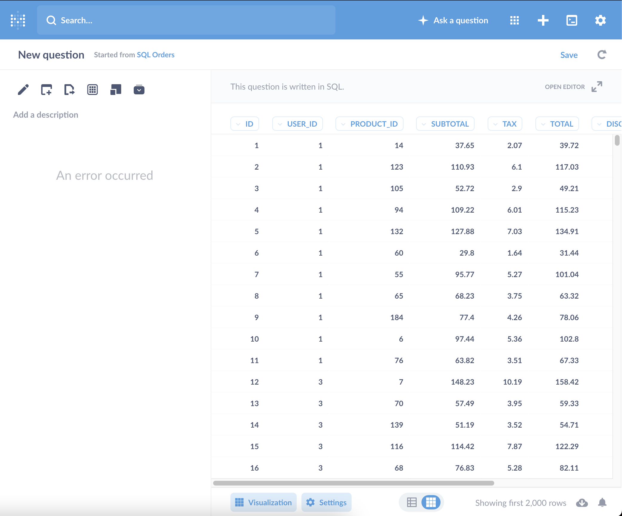 Converting SQL based model back into a saved SQL question isn't working as expected · Issue ...