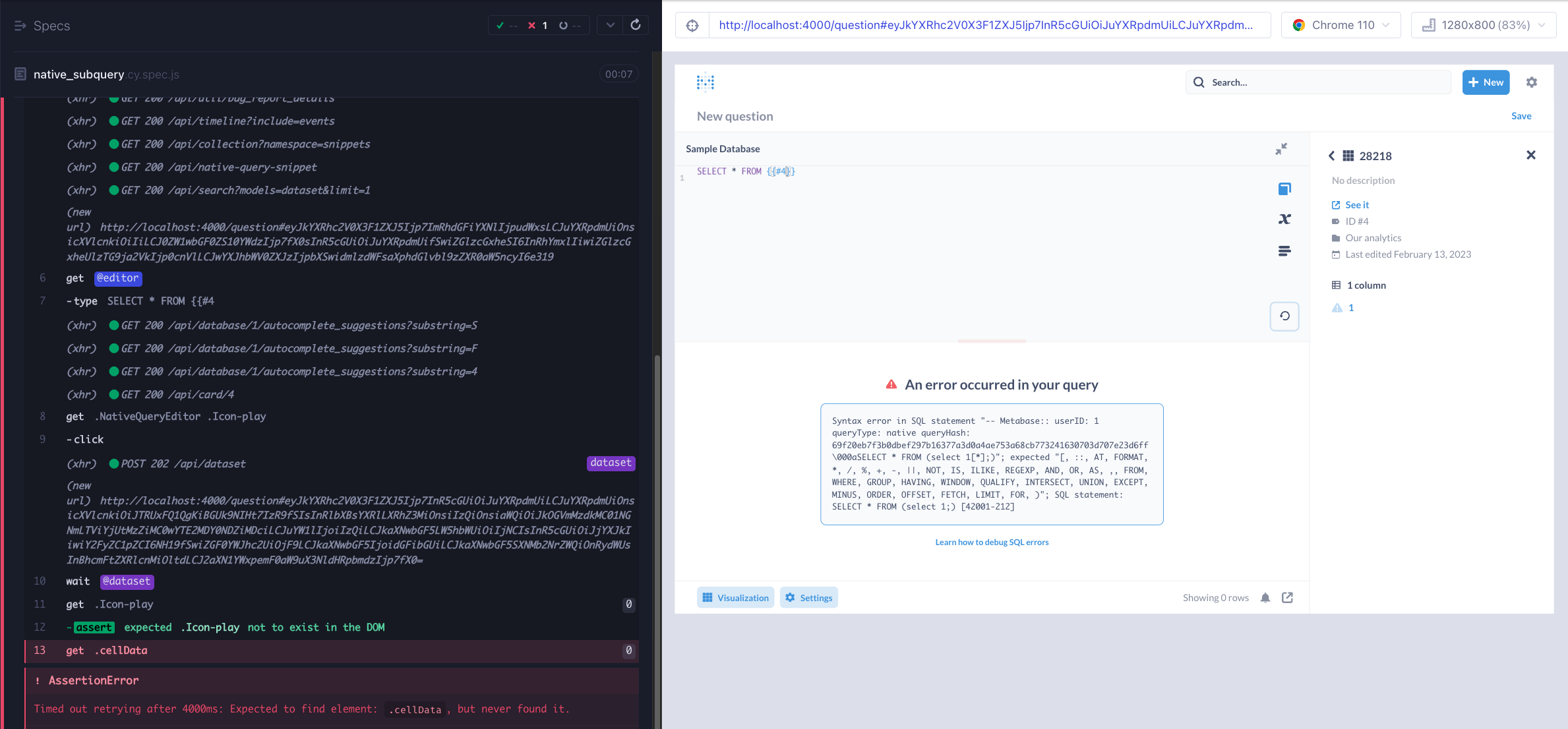 Using semicolon in Model definition leads to error in native sql questions · Issue #28218 ...