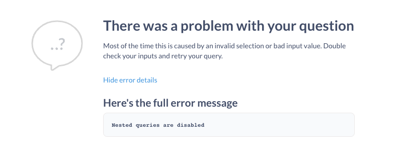 Disabled "Nested Queries" setting is not always respected · Issue ...