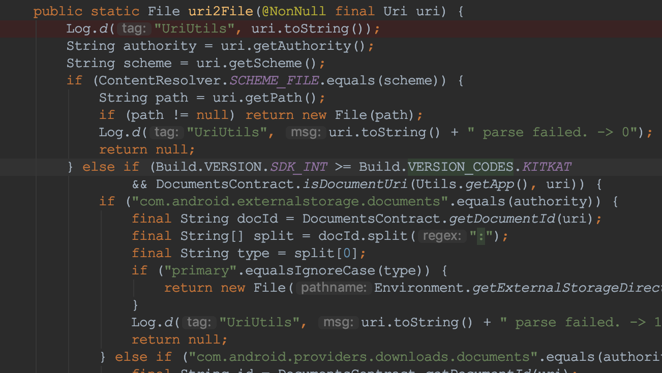 UriUtils.uri2File(uri)选择下载内容里的文件会崩溃 · Issue #954 · Blankj/AndroidUtilCode · GitHub