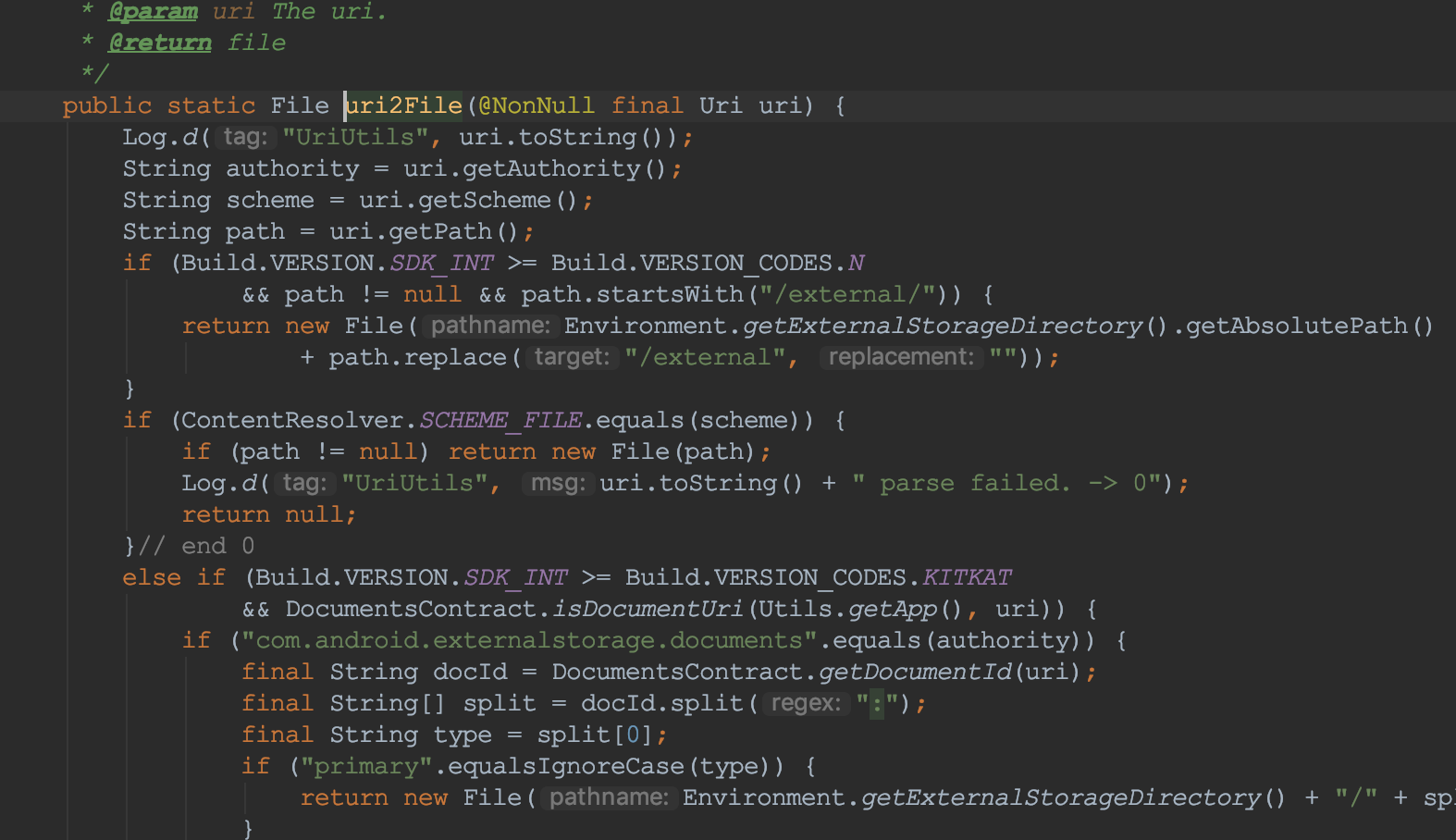 UriUtils.uri2File(uri)选择下载内容里的文件会崩溃 · Issue #954 · Blankj/AndroidUtilCode · GitHub