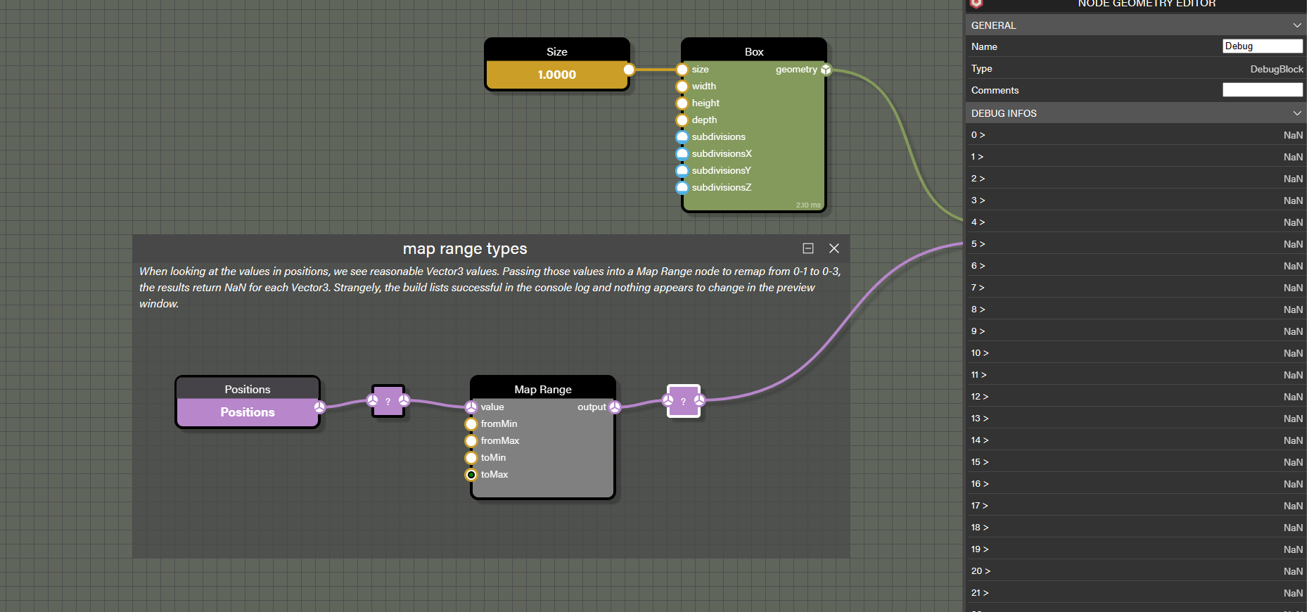 Map Range node in NGE appears to accept Vectors, but results in NaN · Issue #14246 · BabylonJS ...