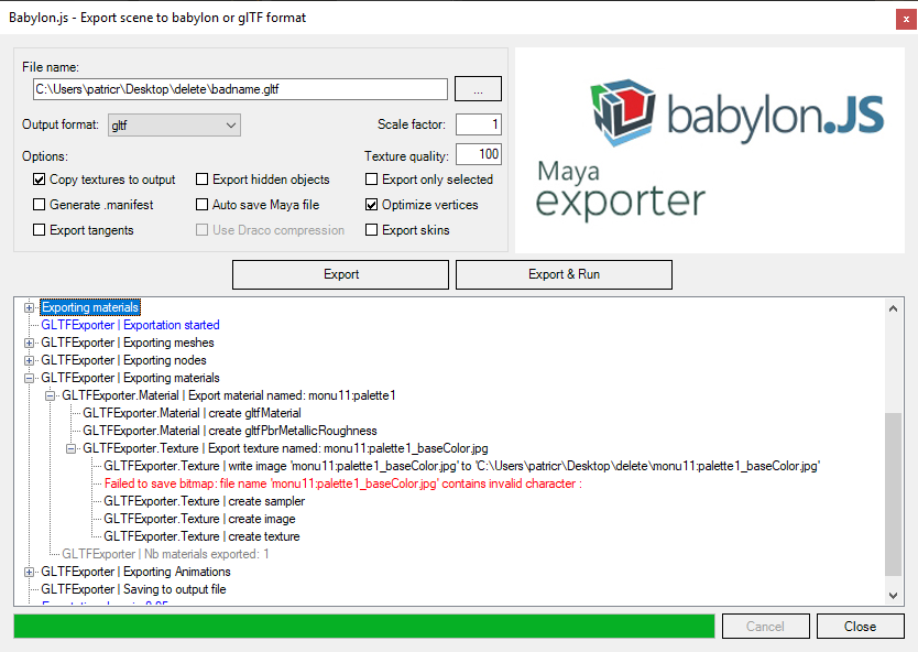 Maya inserted colon in material names causing texture export failure · Issue #341 · BabylonJS ...