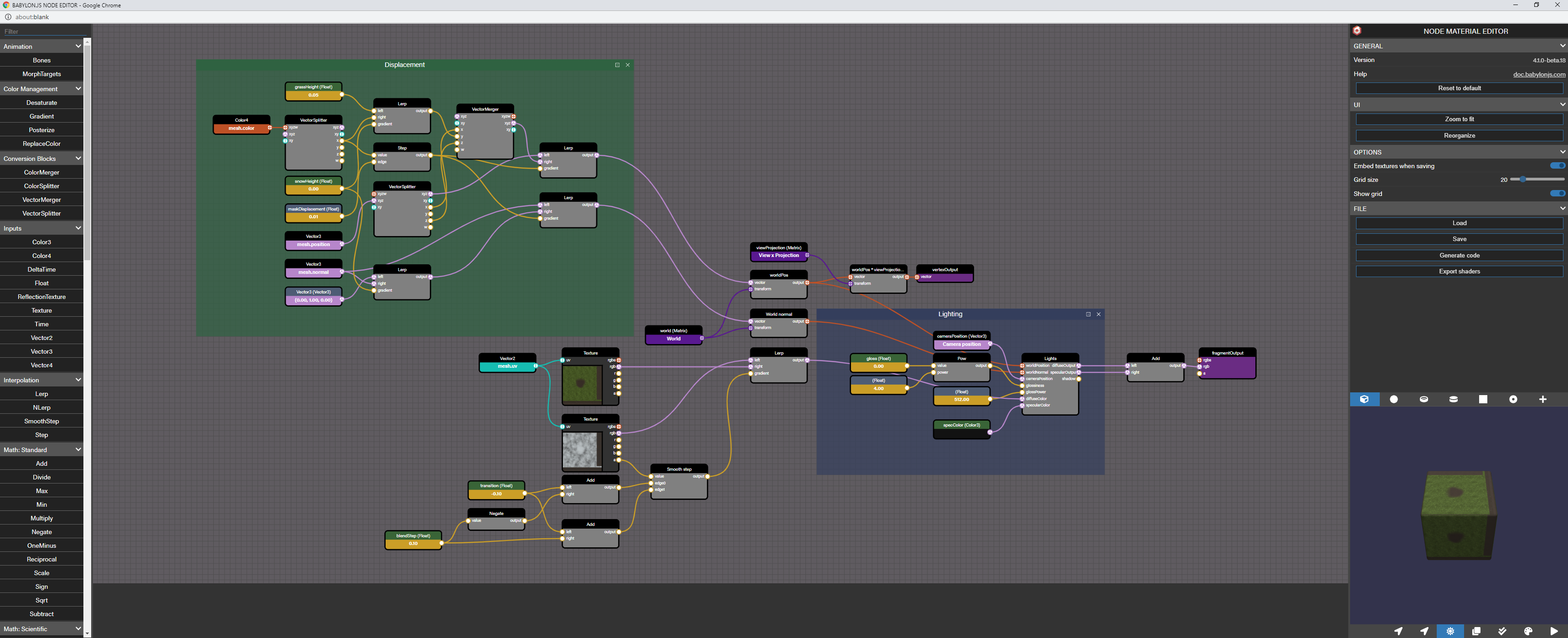 Node Material Editor - vNext · Issue #6872 · BabylonJS/Babylon.js · GitHub