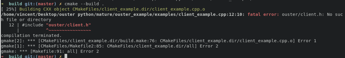 Trouble compiling the C++ sdk source · Issue #482 · ouster-lidar/ouster-sdk · GitHub