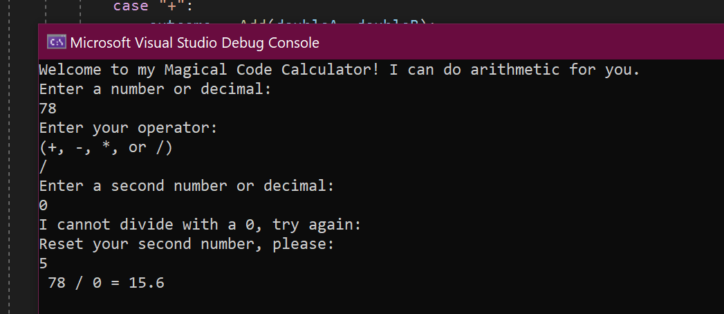 GitHub - HCoggers/Prework-Calculator: A Console C# Application that works like a simple calculator