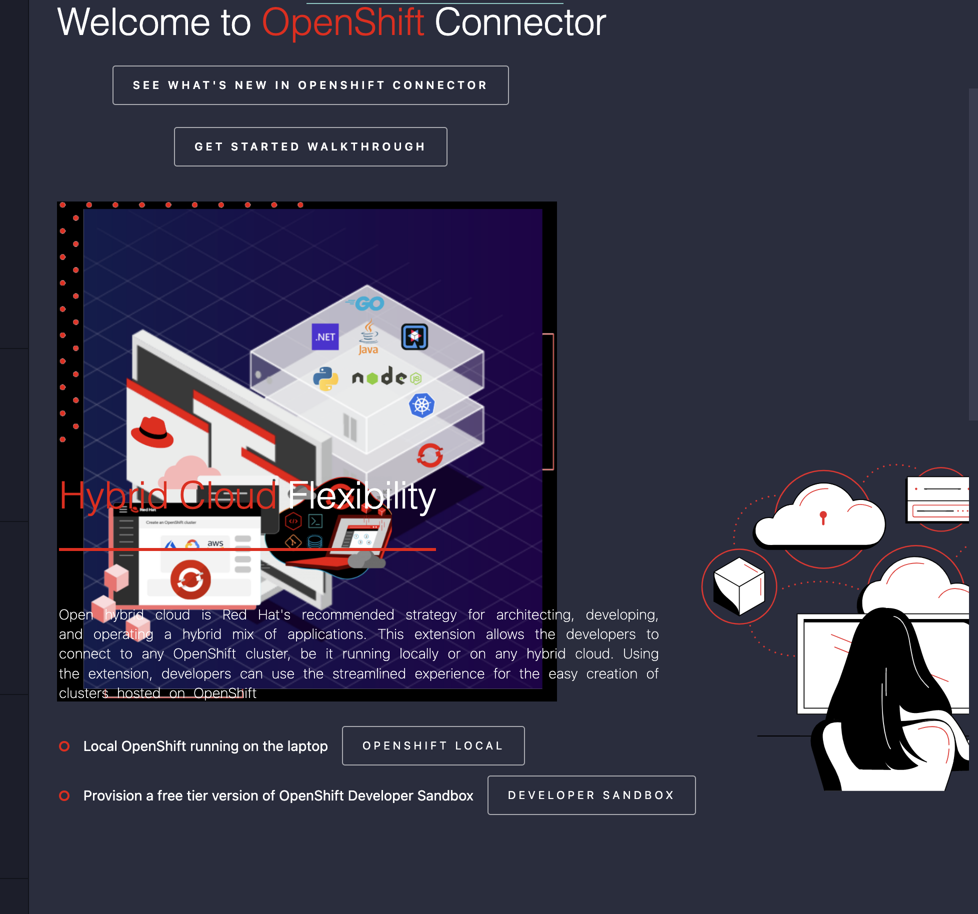 OpenShift welcome page layout breaks when zoomed in · Issue #2594 · redhat-developer/vscode ...