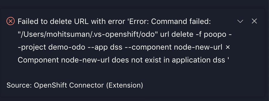 Unable to delete url created locally and in not pushed state · Issue #1151 · redhat-developer ...
