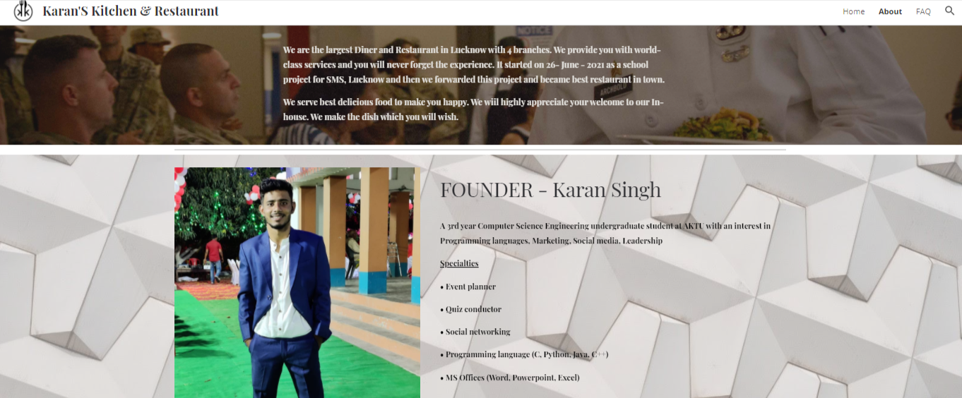 GitHub - karansinghtomar123/Karan-s-Restaurant: MAde this for College ...