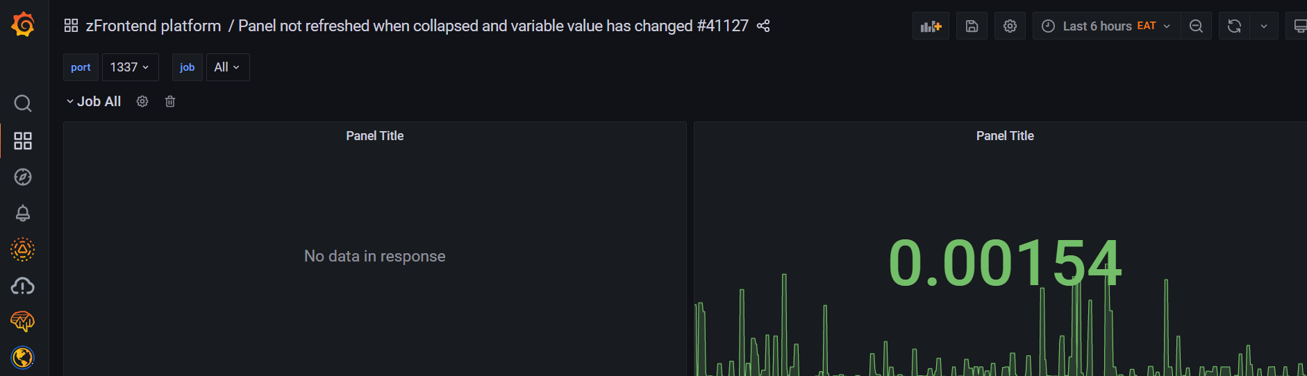 Panel not refreshed when collapsed and variable value has changed · Issue #41127 · grafana ...