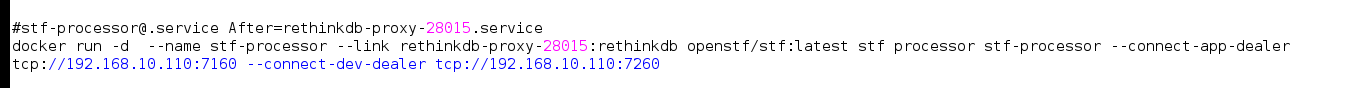stf-processor can not start, and Could not connect to 172.17.0.2:28015, operation timed out,help ...