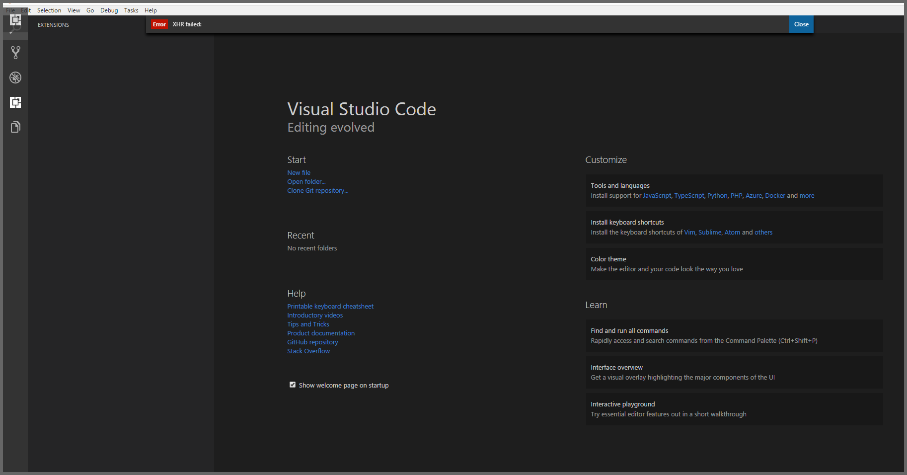 Error Xhr Failed · Issue 35720 · Microsoftvscode · Github