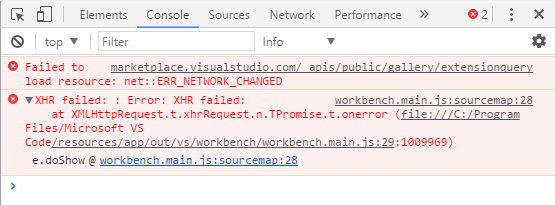 [Error] XHR failed: · Issue #35720 · microsoft/vscode · GitHub