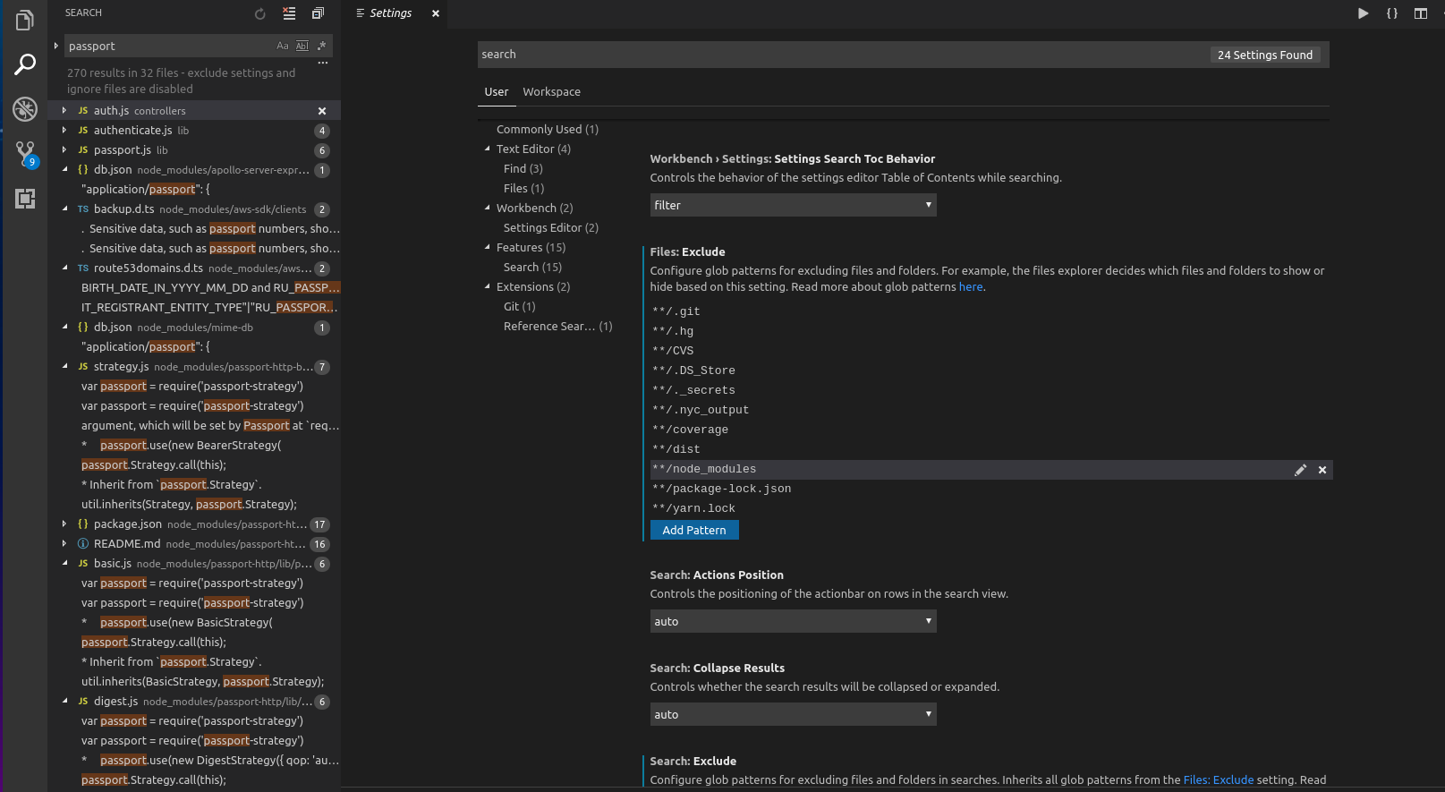 Search exclude regression · Issue #78158 · microsoft/vscode · GitHub