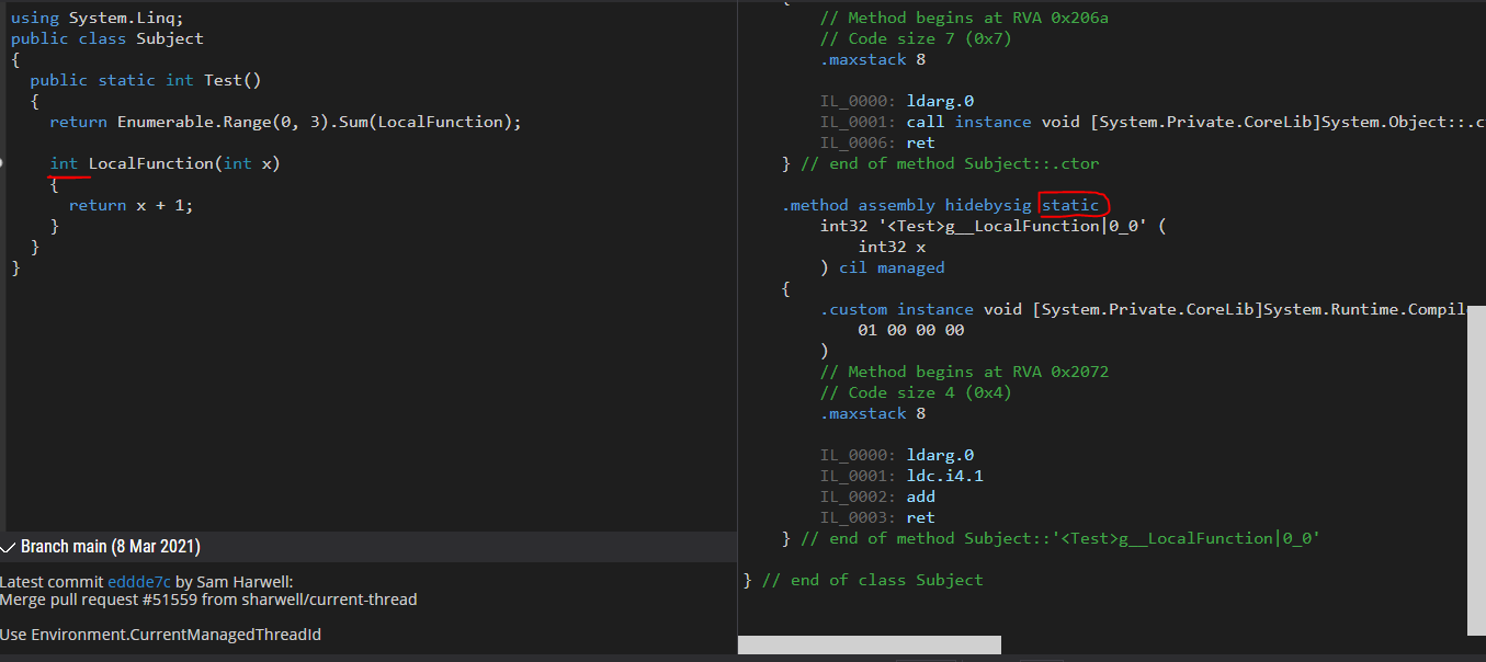 IMethodReferenceOperation for local function within static method should have a separate ...