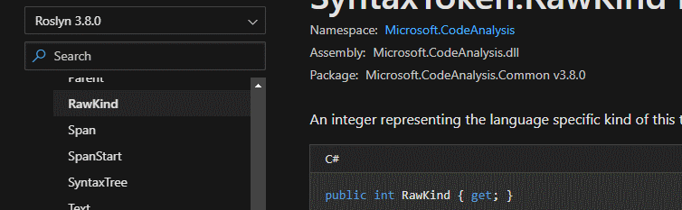 Roslyn API docs aren't up-to-date · Issue #23815 · dotnet/docs · GitHub