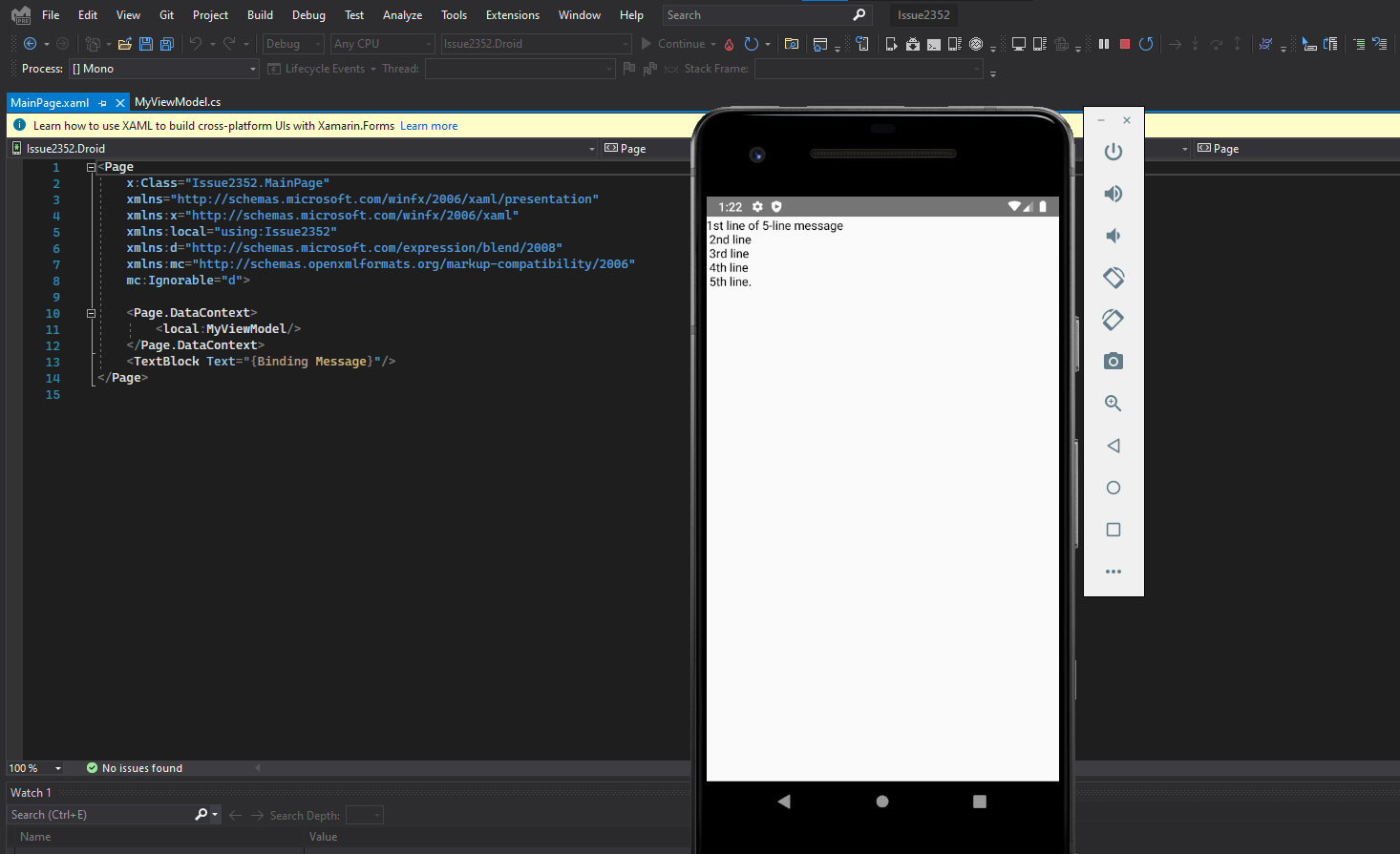 [Android] TextBlock does not display line breaks unless TextWrapping is ...