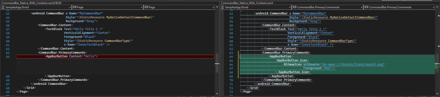 [Android] `CommandBar` `AppBarButton` style inheritance is not working · Issue #6732 ...