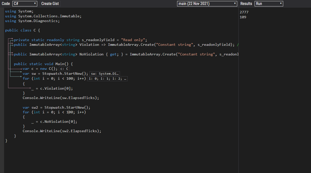 Analyzer Proposal Create Immutable Types Once · Issue 61961 · Dotnetruntime · Github 9531