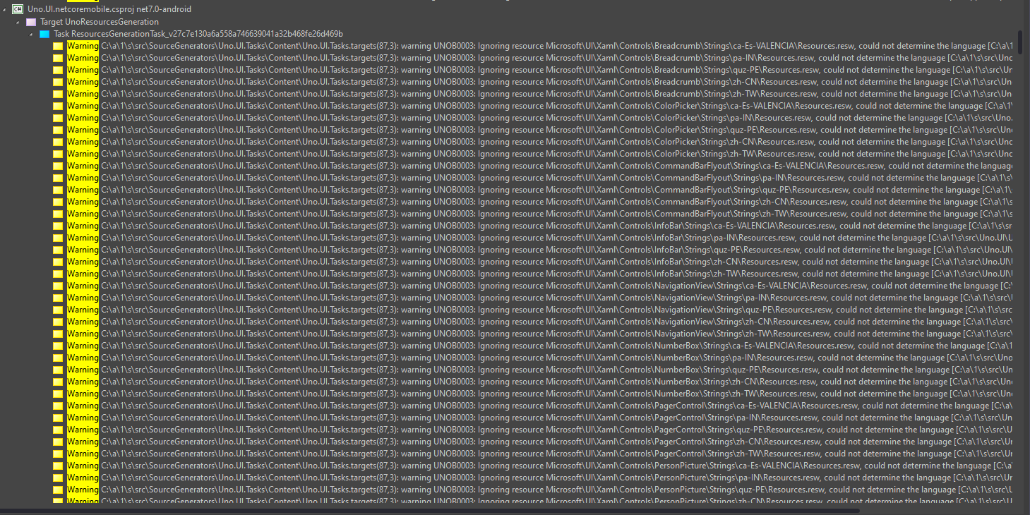 Uno.UI build has UNOB0003 warnings · Issue #13780 · unoplatform/uno · GitHub