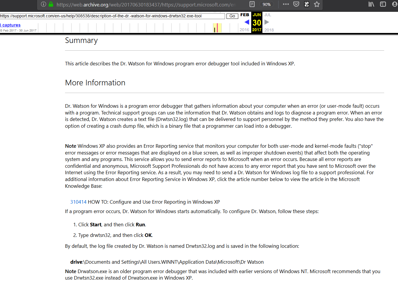 Dead link to Dr. Watson · Issue #14057 · dotnet/docs · GitHub