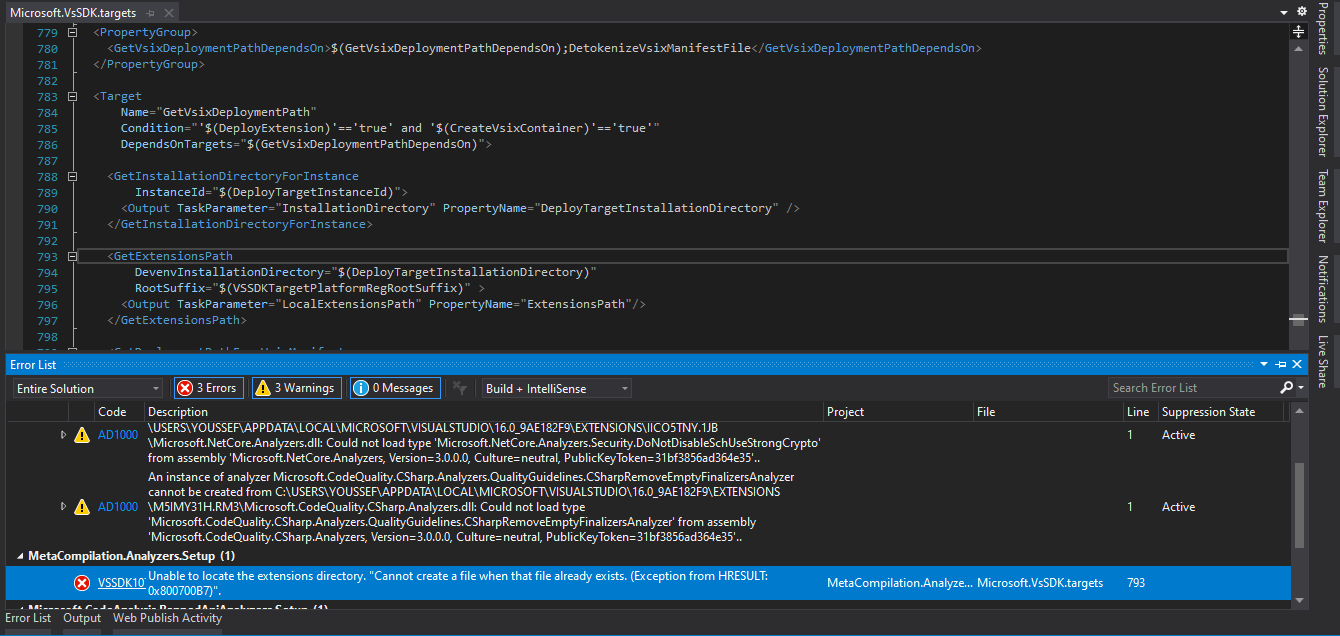 Can't build roslyn-analyzers in Visual Studio · Issue #3687 · dotnet/roslyn-analyzers · GitHub